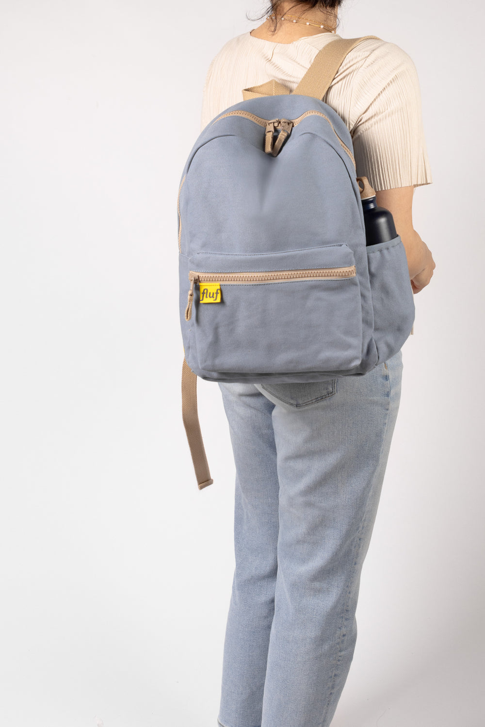 Fluf Backpack for School & Work - Mid Blue