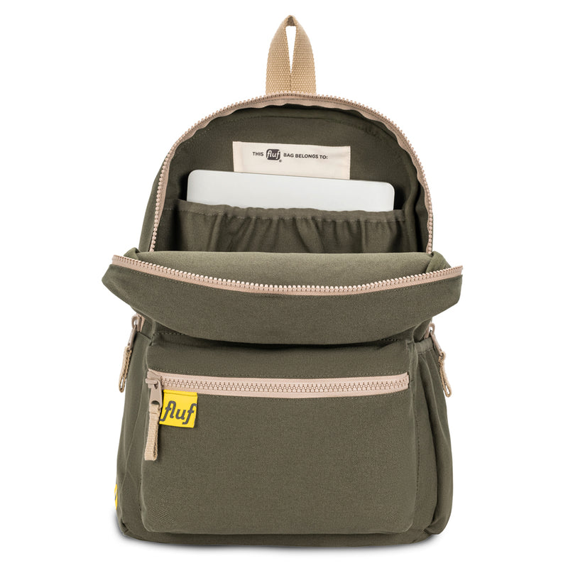 Fluf Backpack for School & Work - Dark Olive