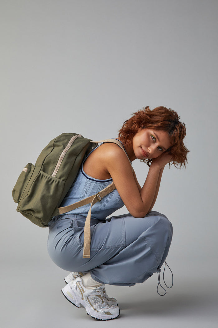 Fluf Backpack for School & Work - Dark Olive