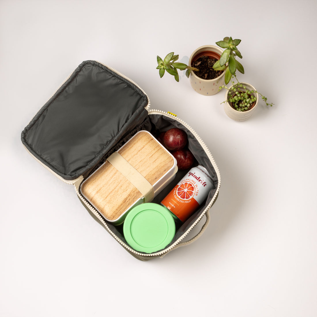 Fluf Insulated Square Lunch Bag for Work & School - Classic Navy