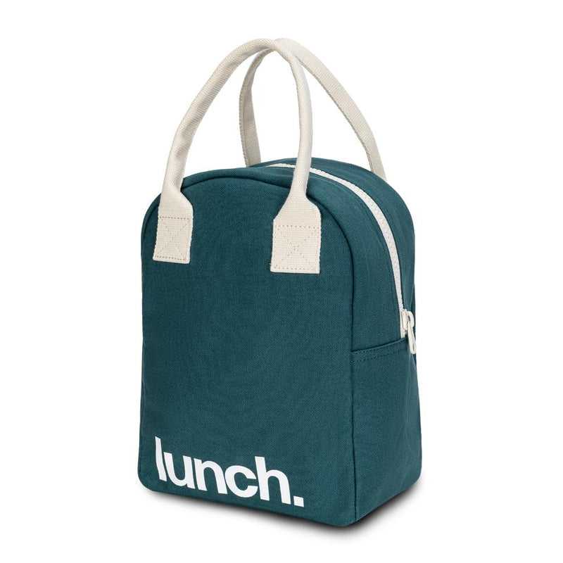 Fluf Zipper Lunch Bag for Work & School - Cypress Green