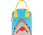 Certified Organic Zipper Lunch Bag - 'Shark' By Fluf