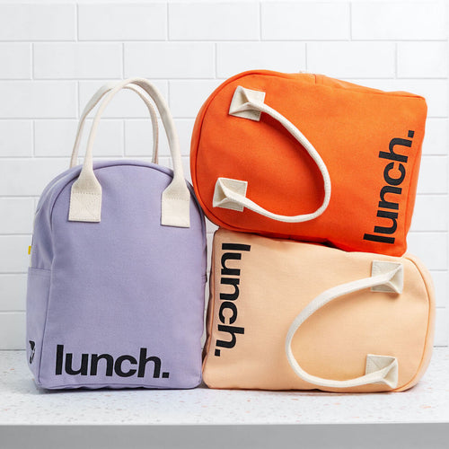 Orange Red Organic Lunch Bag for Kids & Adults - Fluf